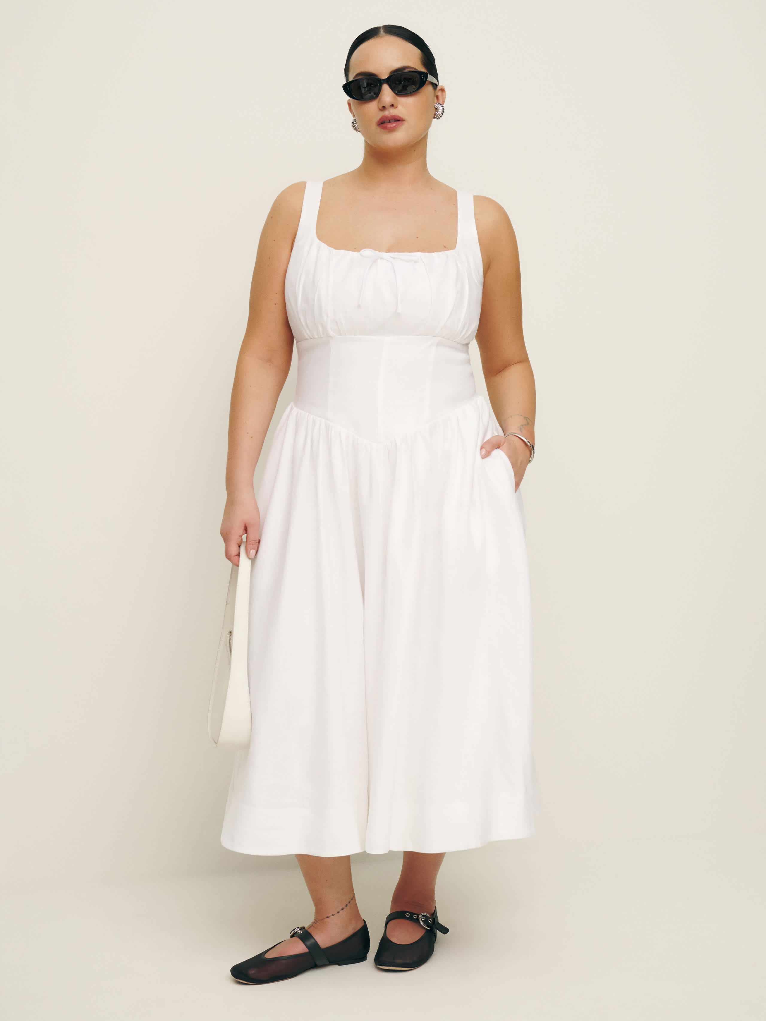 Reformation Ara Linen Mini Dress In Ivory - 50% Off | Editorialist