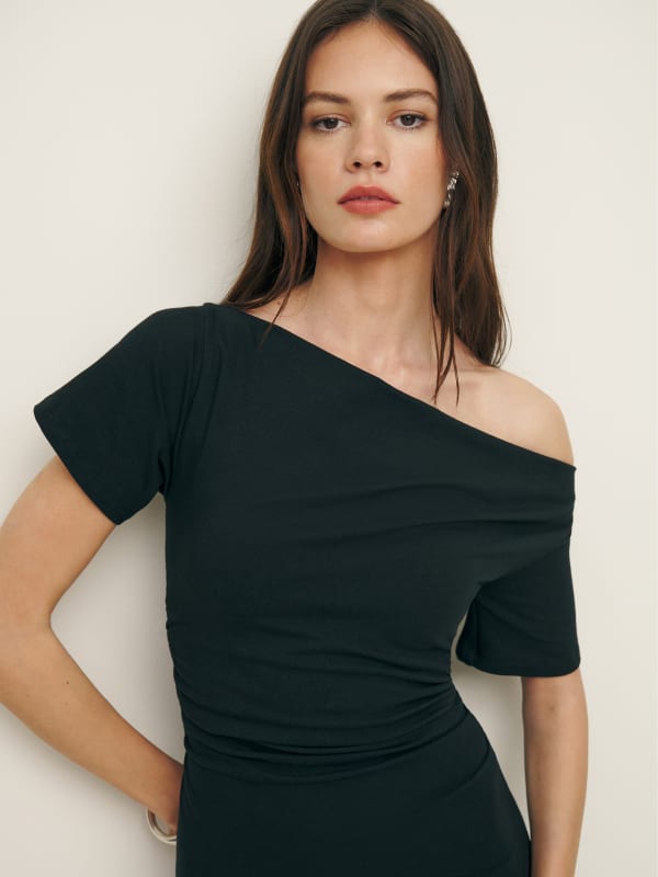 Reformation Aster Knit Dress In Black - 50% Off | Editorialist