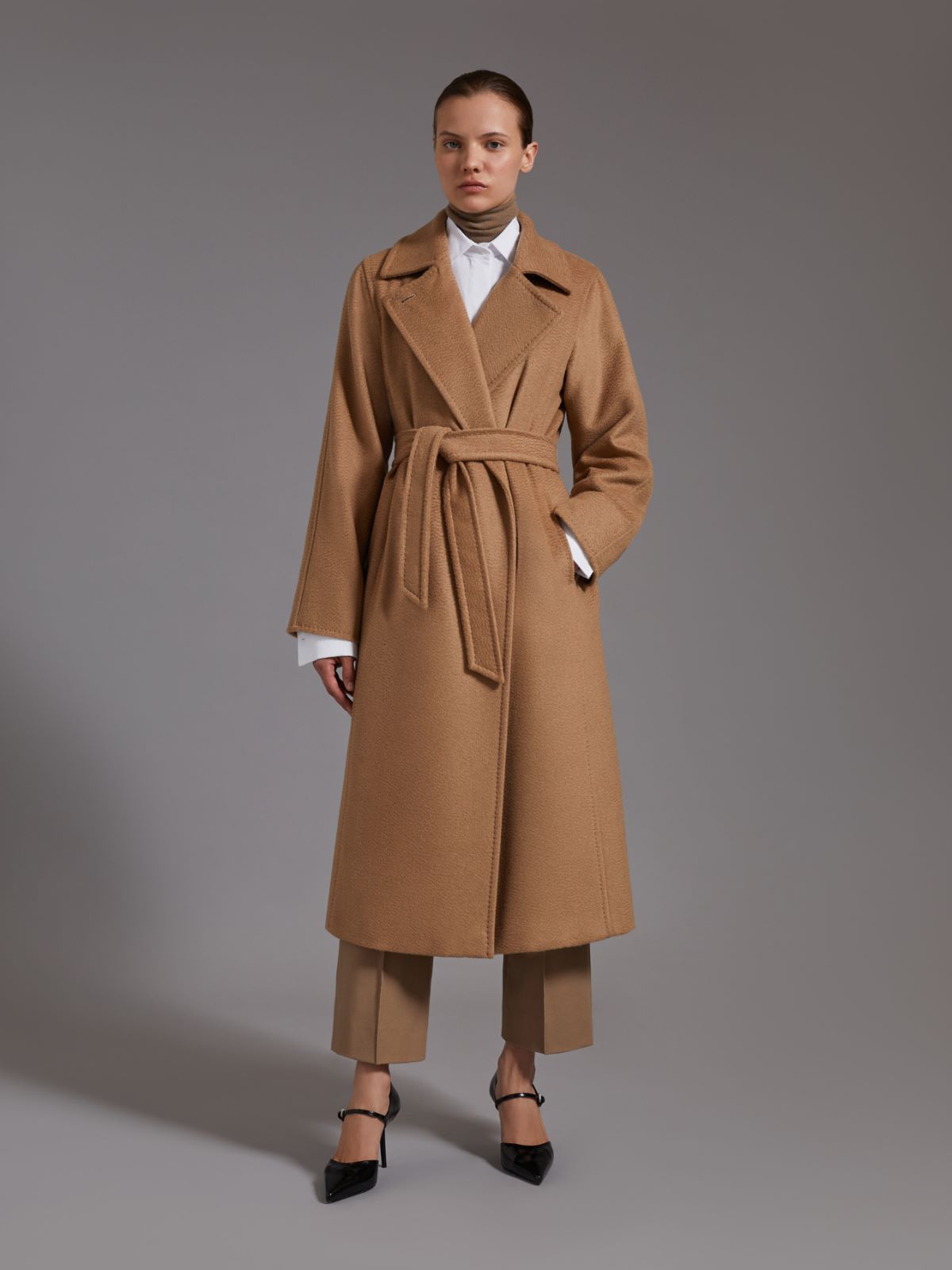 Max Mara Manuela Icon Hair Wrap Coat - Camel - 27% Off 