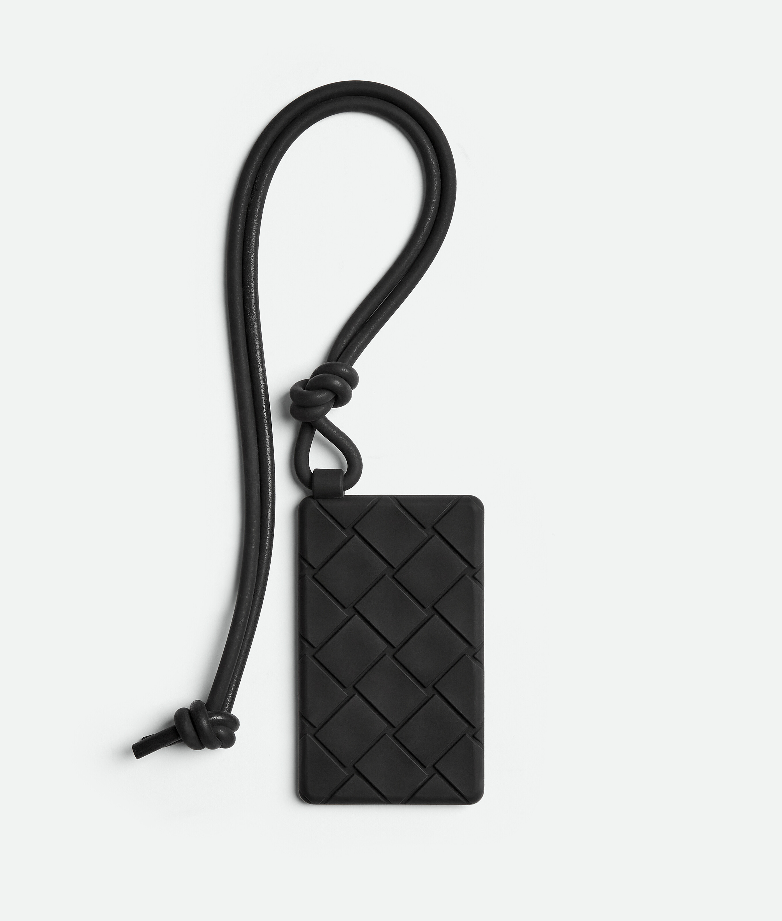 Bottega Veneta Card Case On Strap - Black | Editorialist