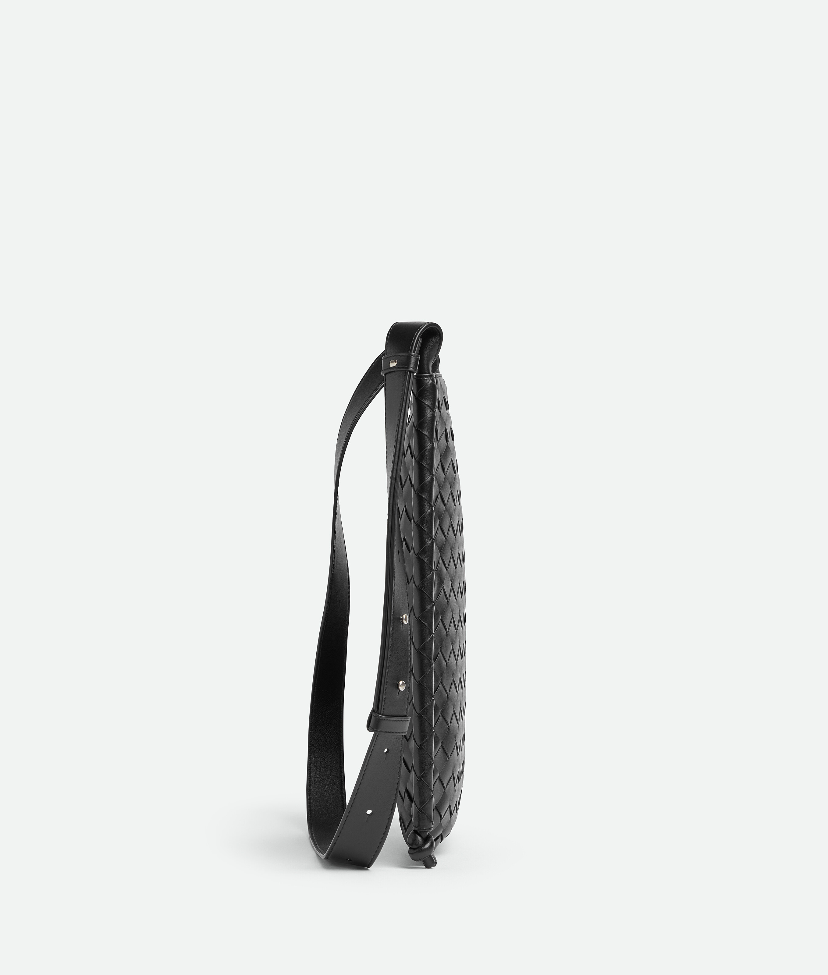 Bottega Veneta Flat Loop Bag - Black | Editorialist