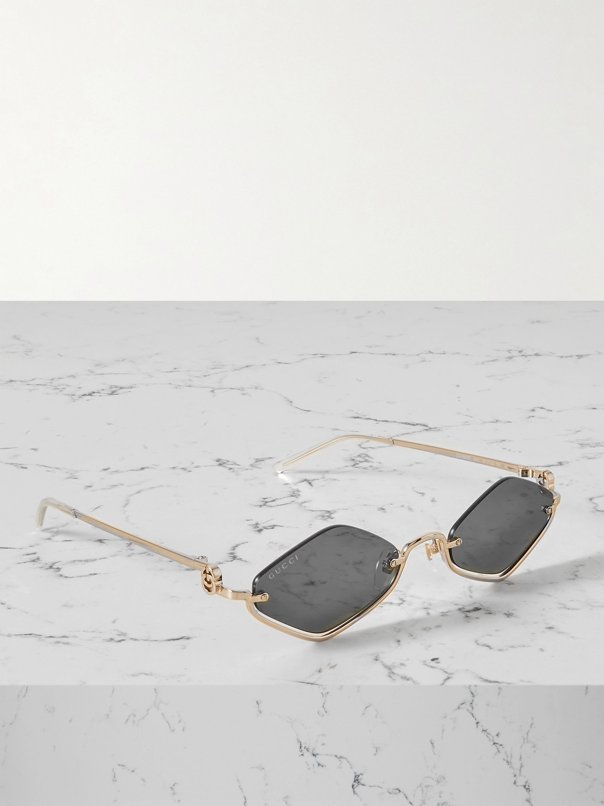 NEW Gucci GG1814S Metal Gold Brown Hexagon Sunglasses GUCCI EYEWEAR Hexagon-frame gold-tone sunglasses | NET-A-PORTER main image 2
