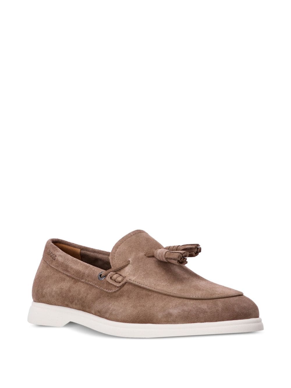 Boss Tassel-Detail Suede Loafers - Brown | Editorialist display picture 1