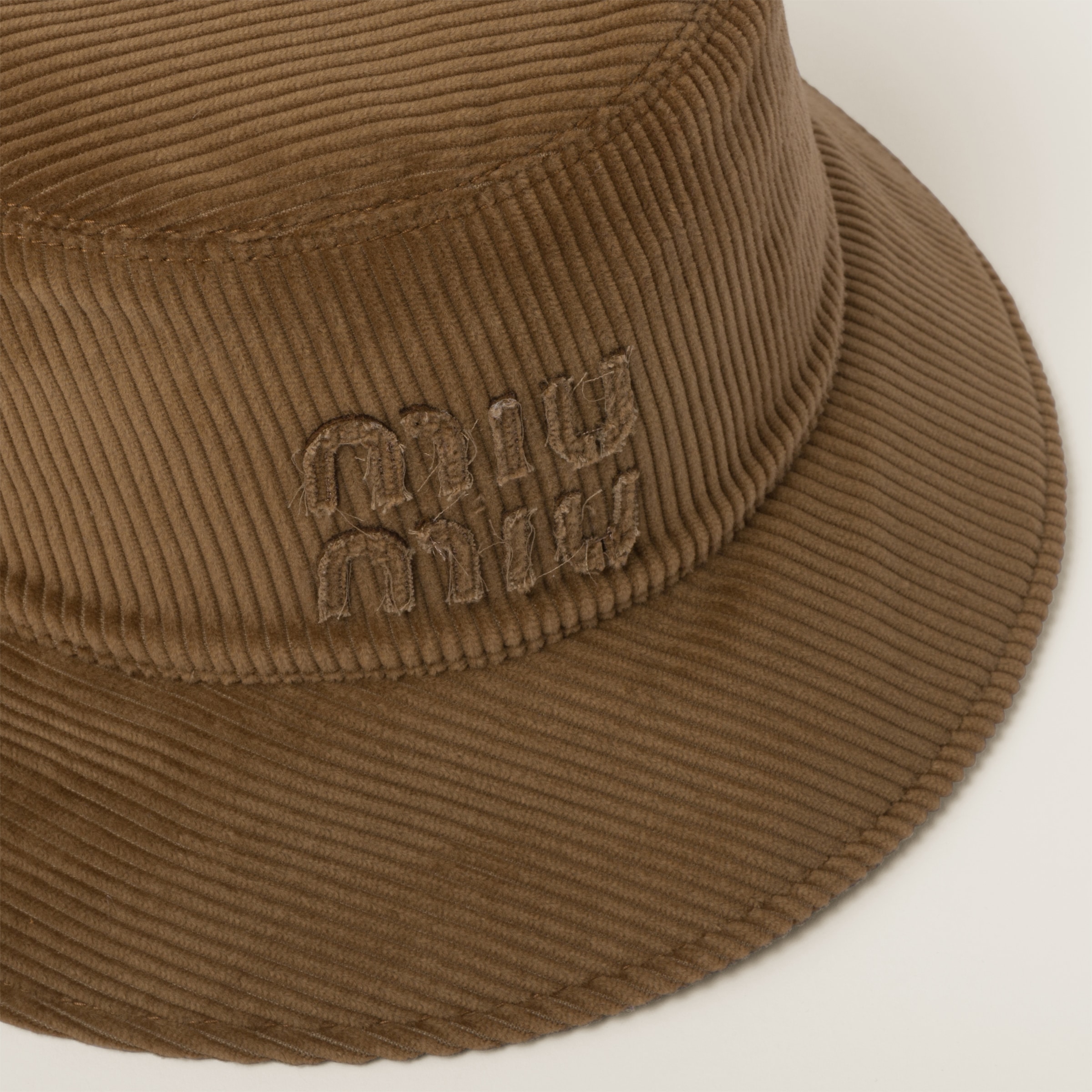 Miu Miu Velvet Bucket Hat - Cinnamon | Editorialist