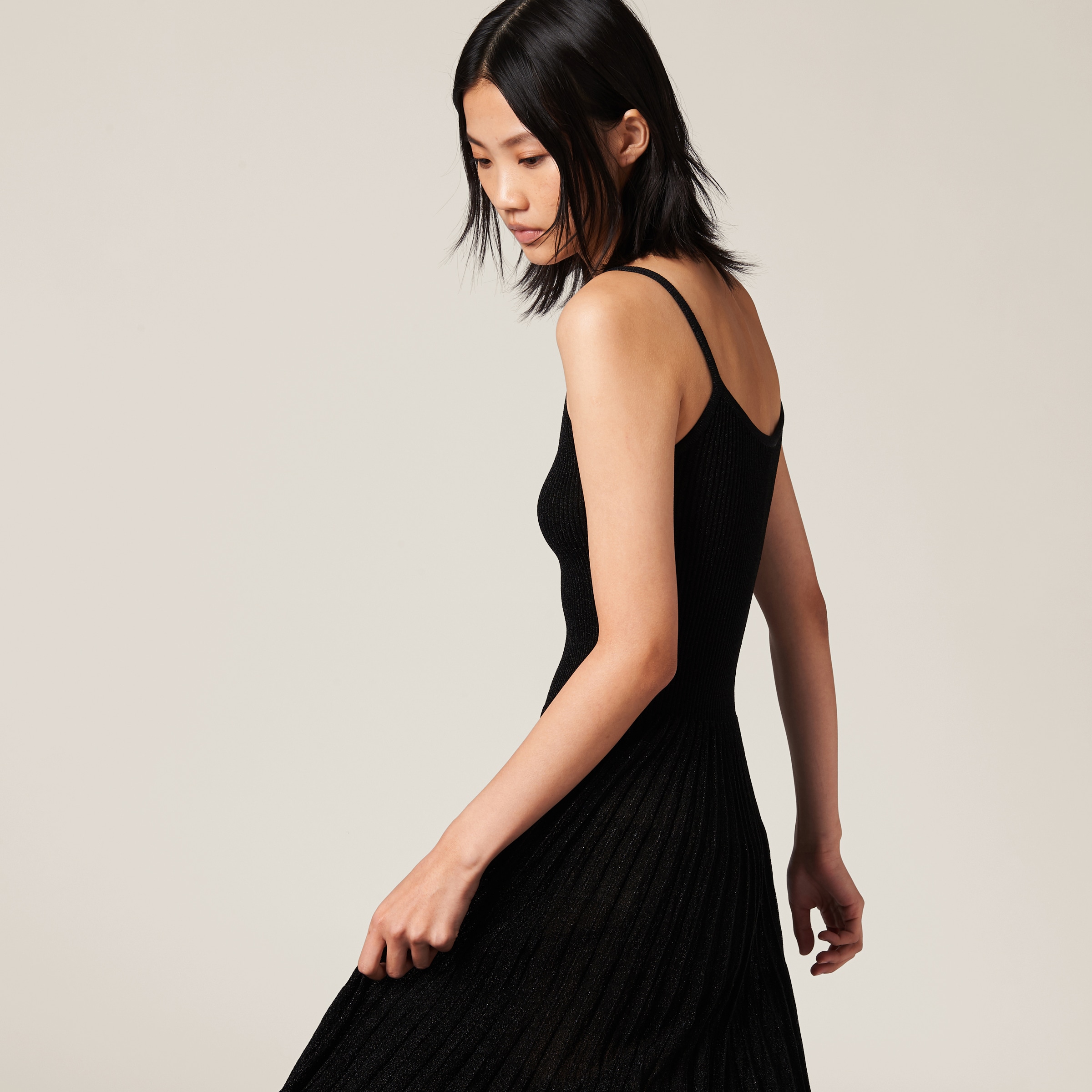 Miu Miu Ribbed Knit Dress - Black | Editorialist