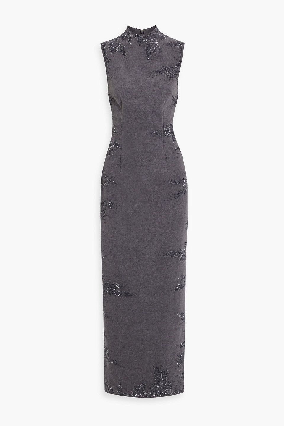 mira sequin knitted dress by 16arlington Crystal-Embellished Felt Maxi In Charcoal - 80% Off holiday email 11.2.24