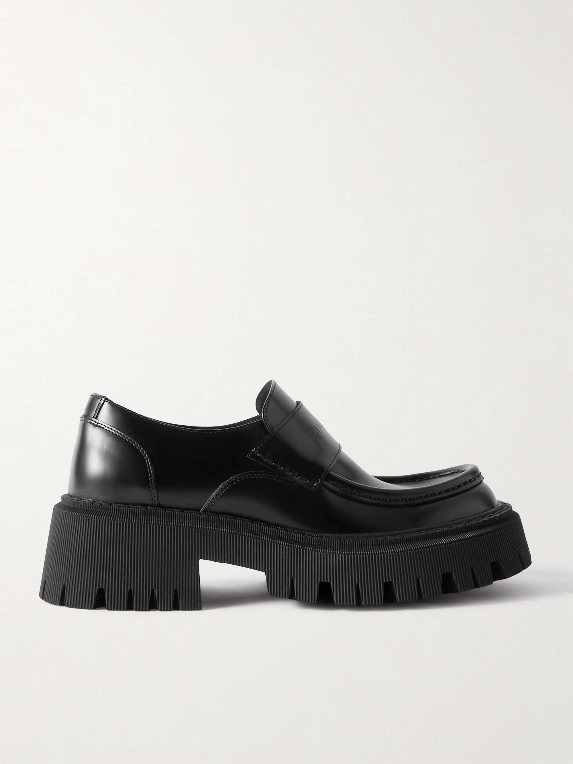 Buy Balenciaga Tractor Leather Loafers - Black At 40% Off Buy Balenciaga Tractor Leather Loafers - Black At 40% Off