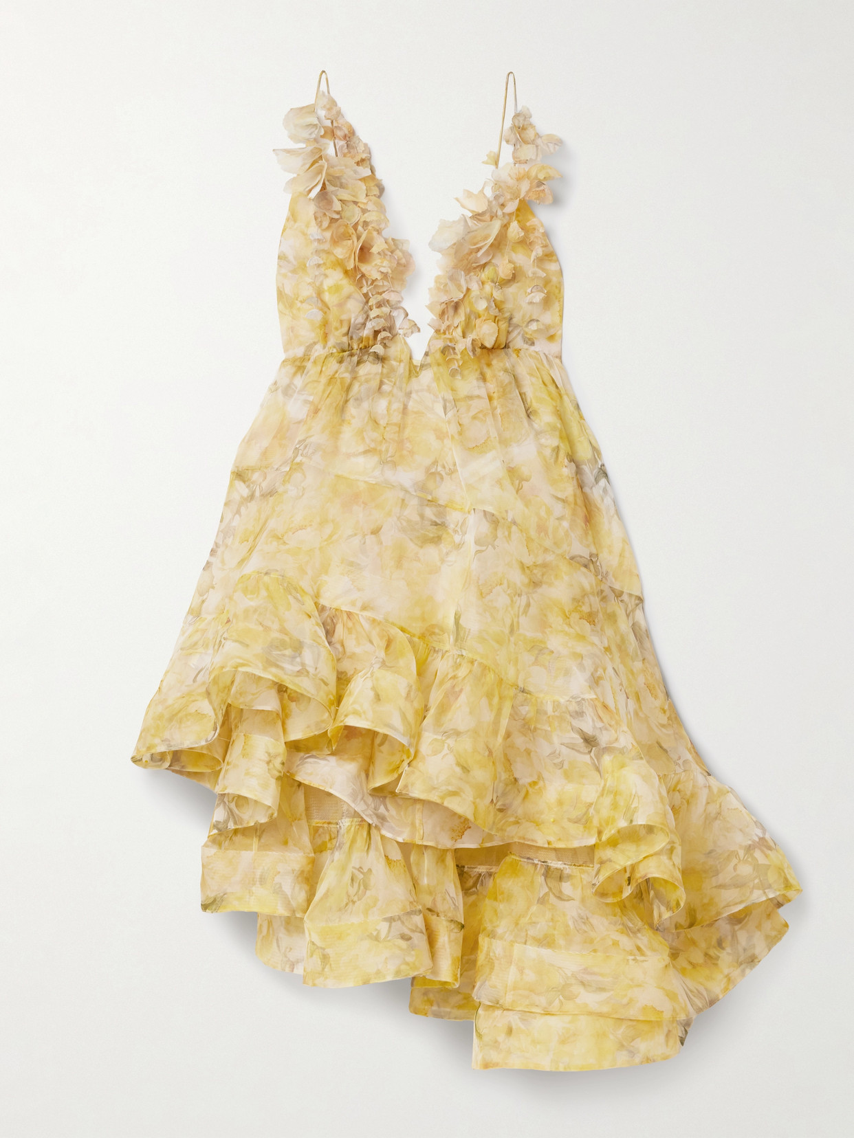 zimmermann harmony asymmetric midi dress Harmony Tiered Midi Dress