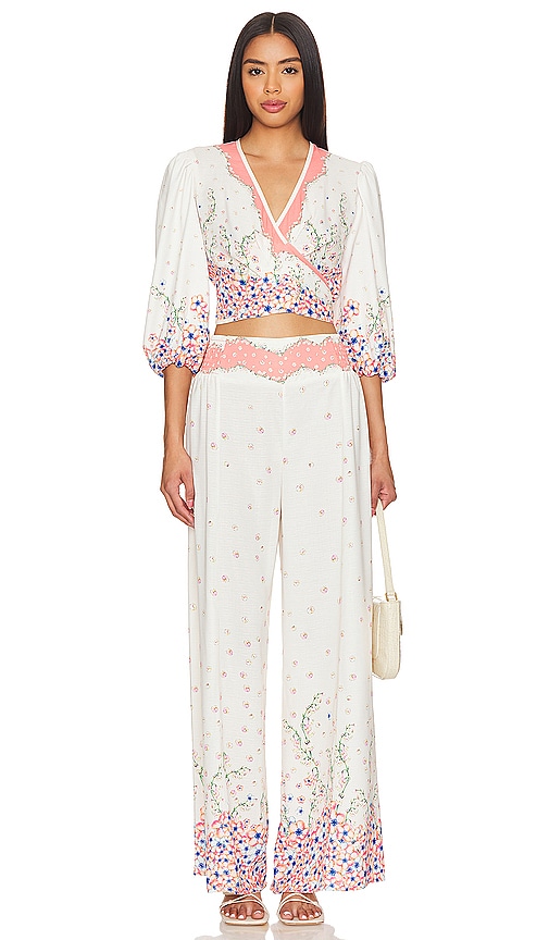 AGUA BENDITA Agua Bendita x asia cropped blouse