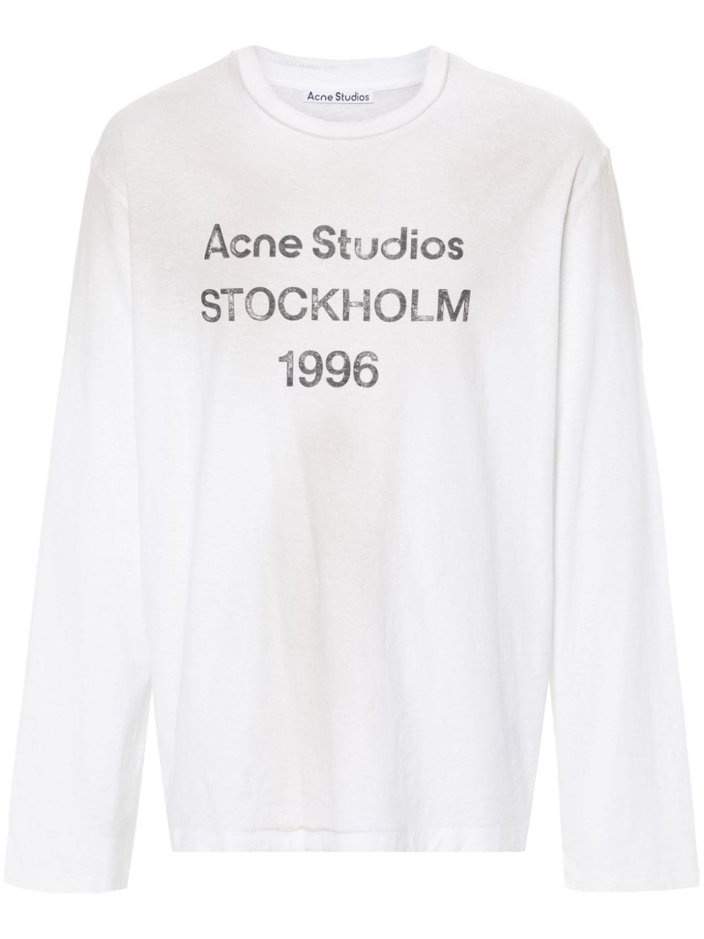Acne Studios Logo Stockholm 1996-Print T-Shirt - White | Editorialist