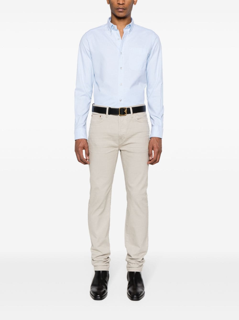 TOM FORD button-down collar cotton shirt
