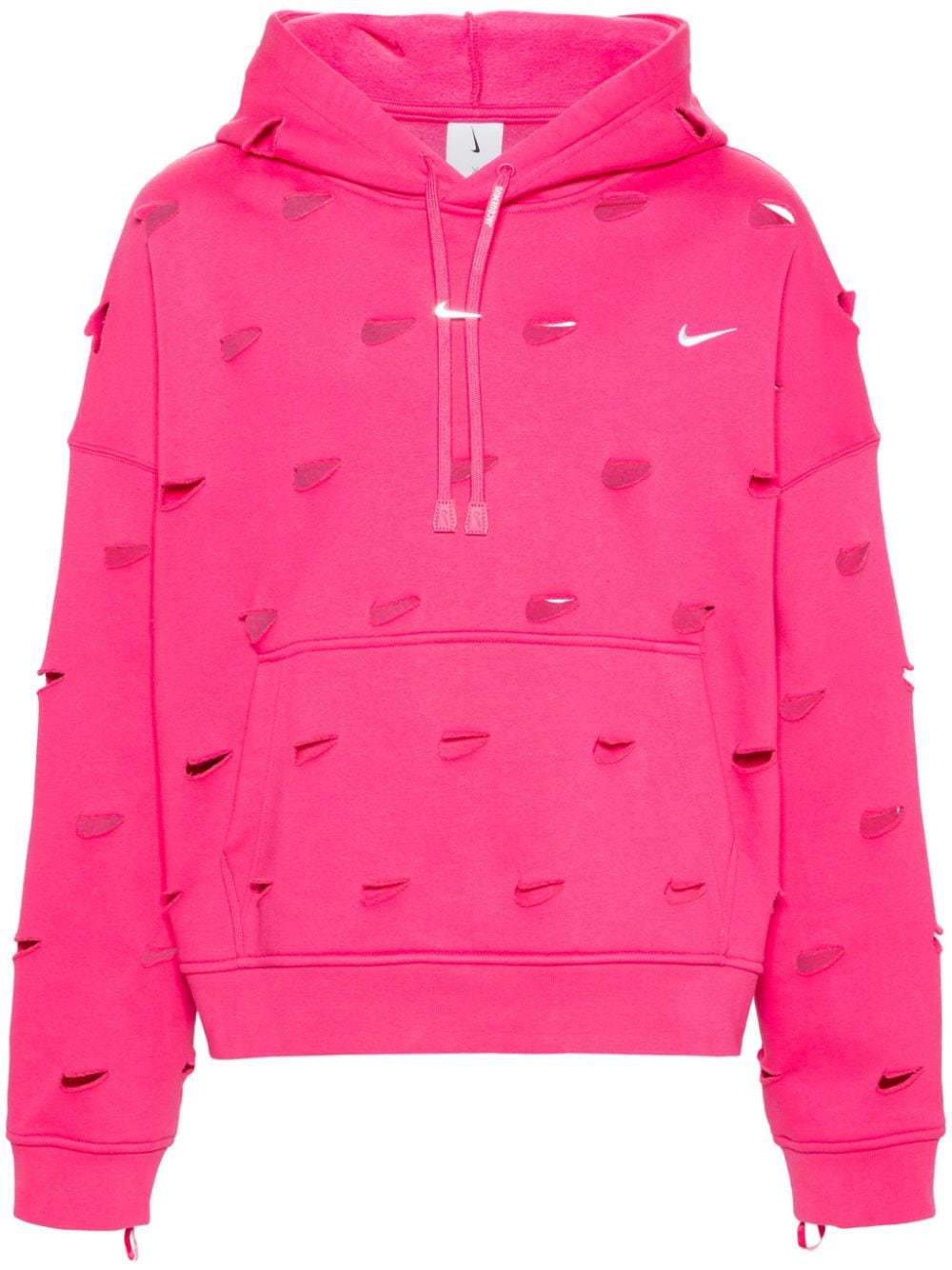 nike swoosh hoodie pink
