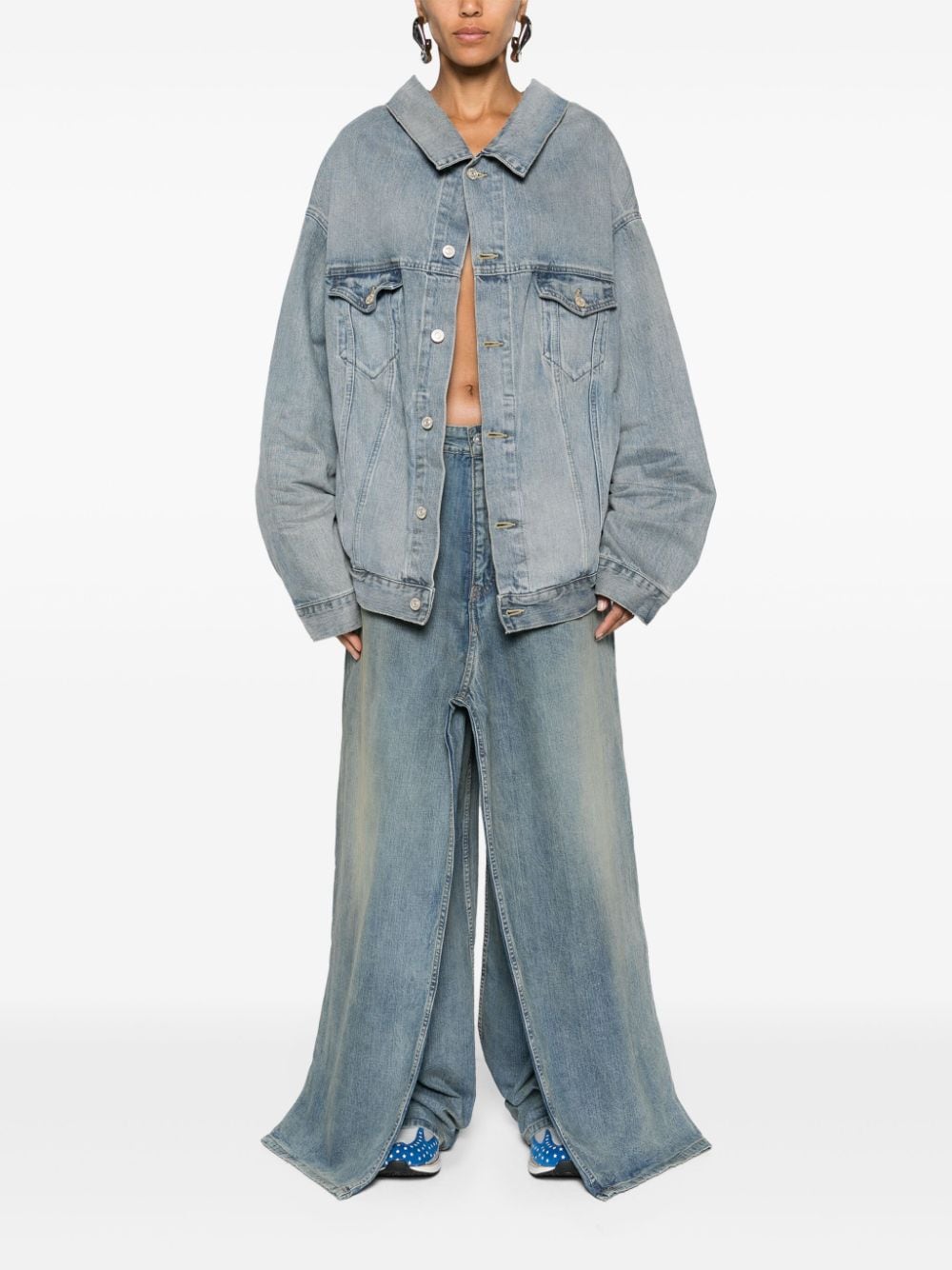 BALENCIAGA Drop-Shoulder Denim Jacket