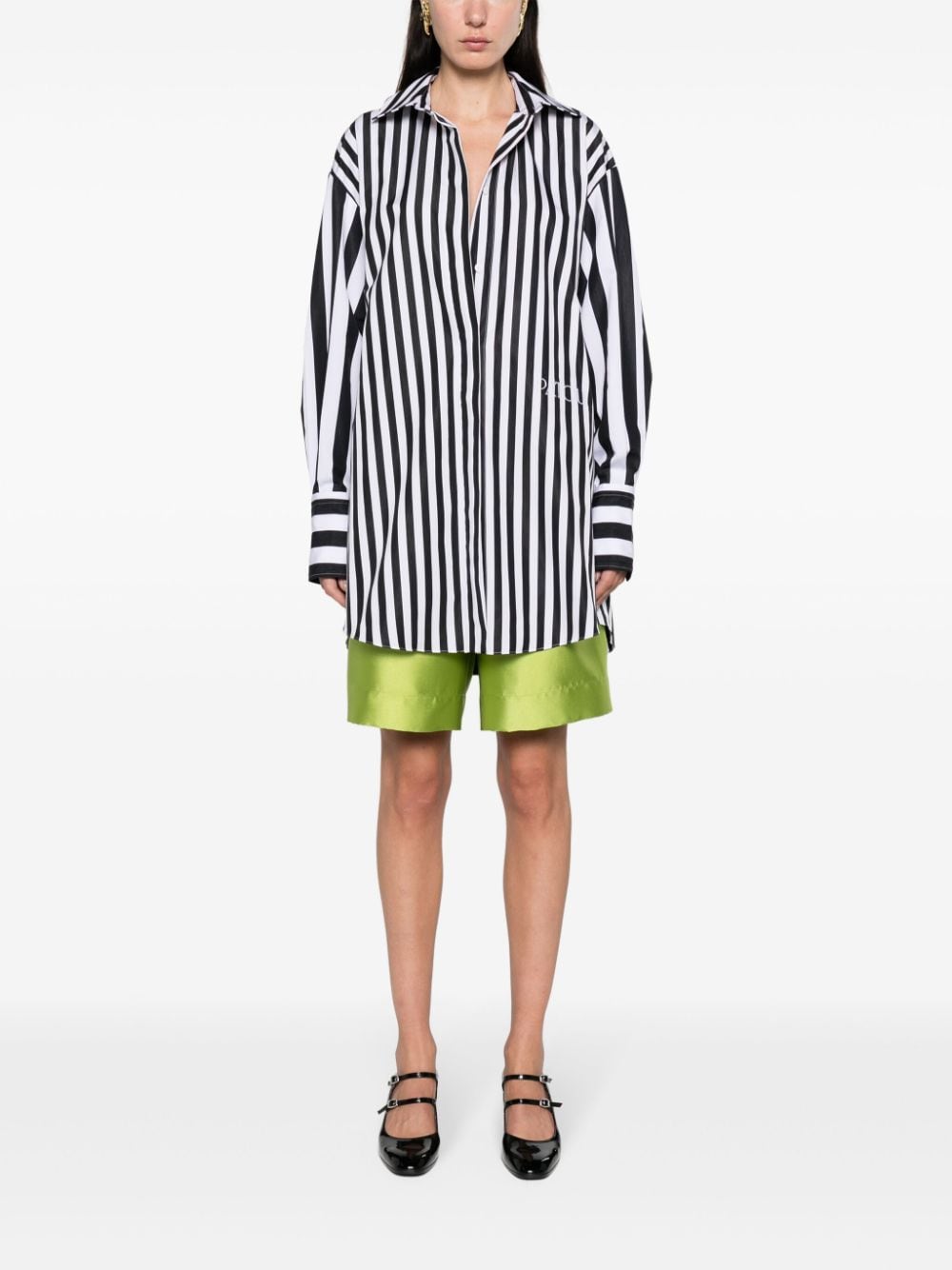 PATOU Patou Logo-Embroidered Striped Shirt