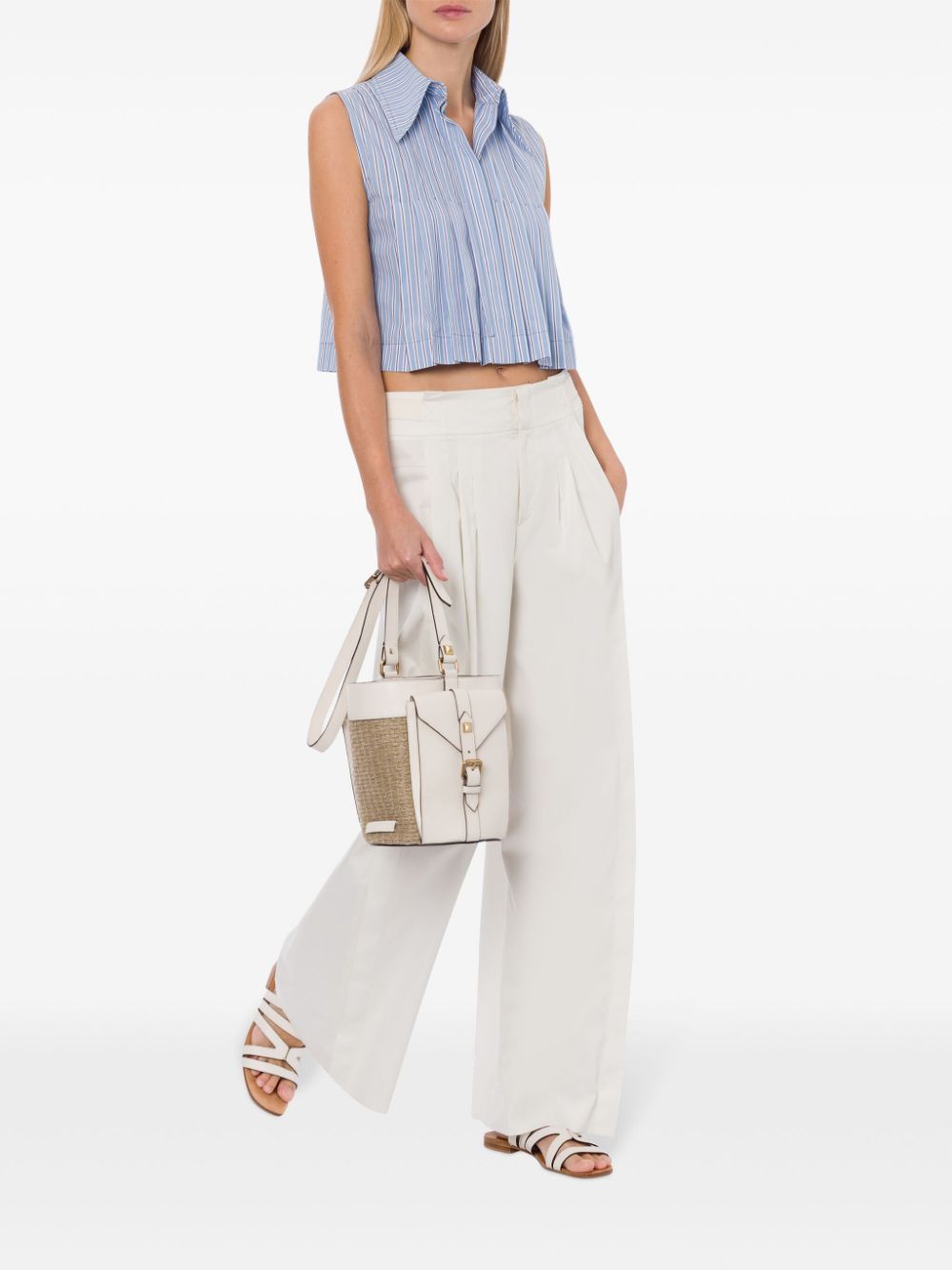 ALBERTA FERRETTI Alberta Ferretti Striped Cropped Top