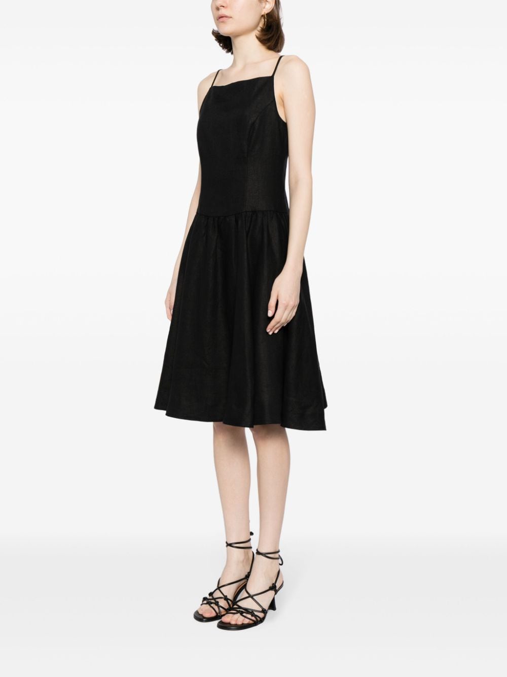 Reformation Clarabelle Linen Dress In Black - 30% Off | Editorialist Reformation Clarabelle Linen Dress In Black - 30% Off | Editorialist