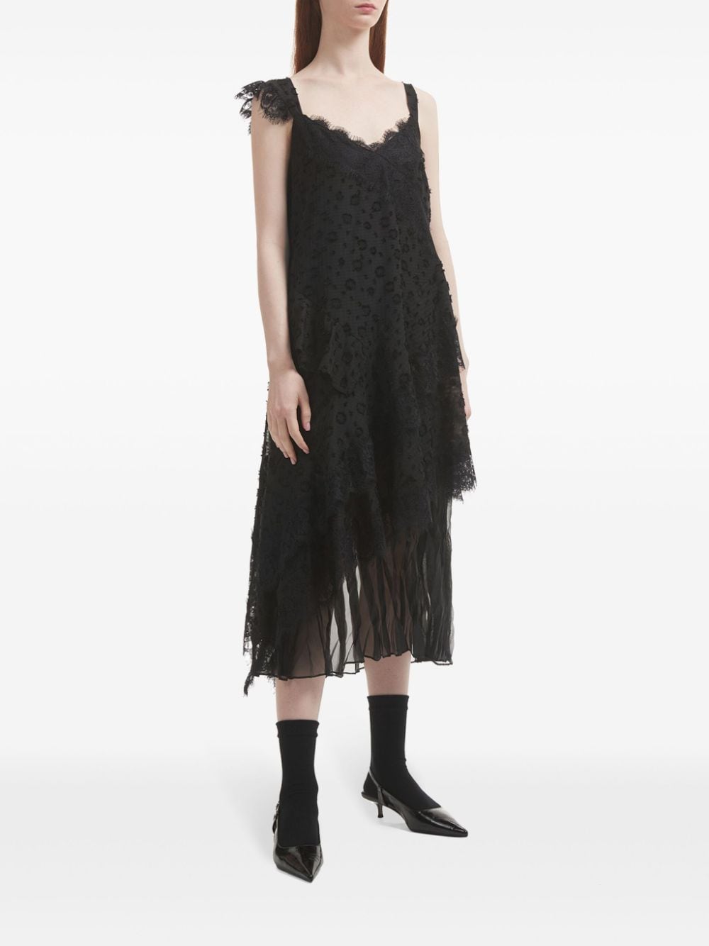 B+AB b+ab Lace-Trimmed Midi Dress