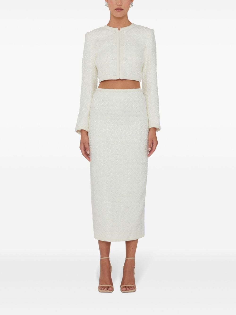 ROTATE BY BIRGER CHRISTENSEN ROTATE BIRGER CHRISTENSEN Bouclé Cropped Jacket