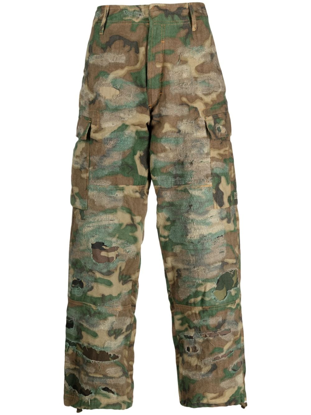 Givenchy Camouflage-Print Wide-Leg Trousers In Brown 10% Off