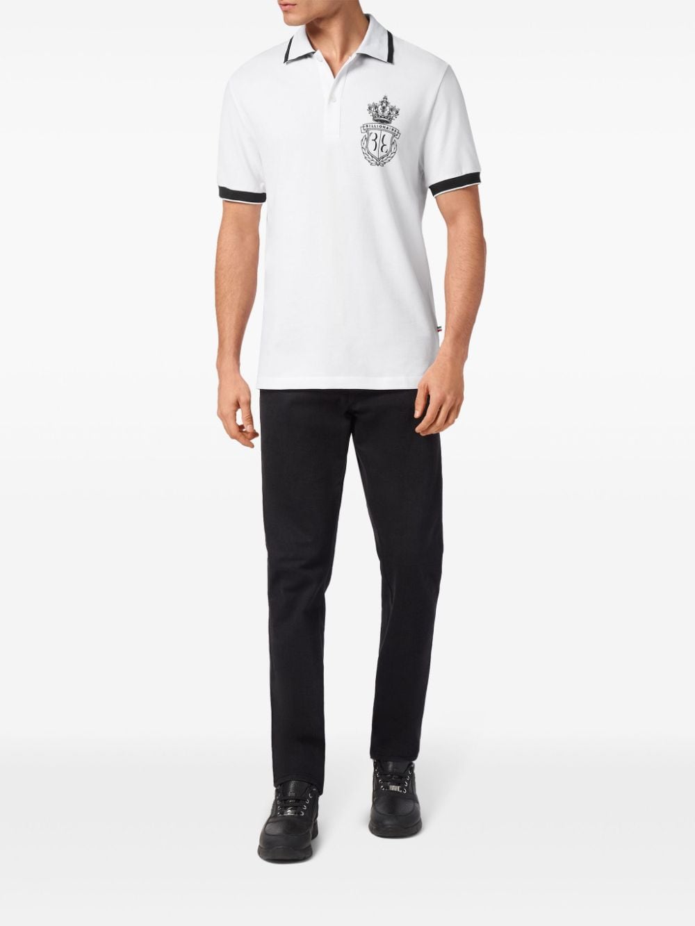 BILLIONAIRE logo-embroidered cotton polo shirt