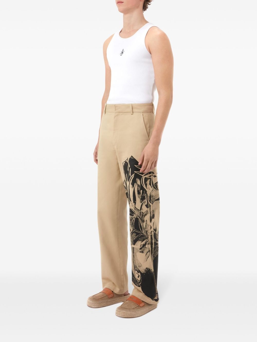 JW ANDERSON Graphic Print Straight-Leg Trousers