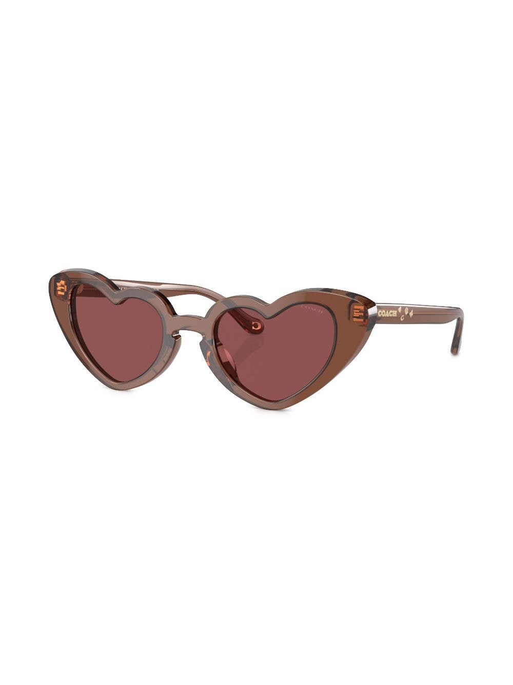 Coach Heart-Frame Sunglasses - Brown | Editorialist display picture 3