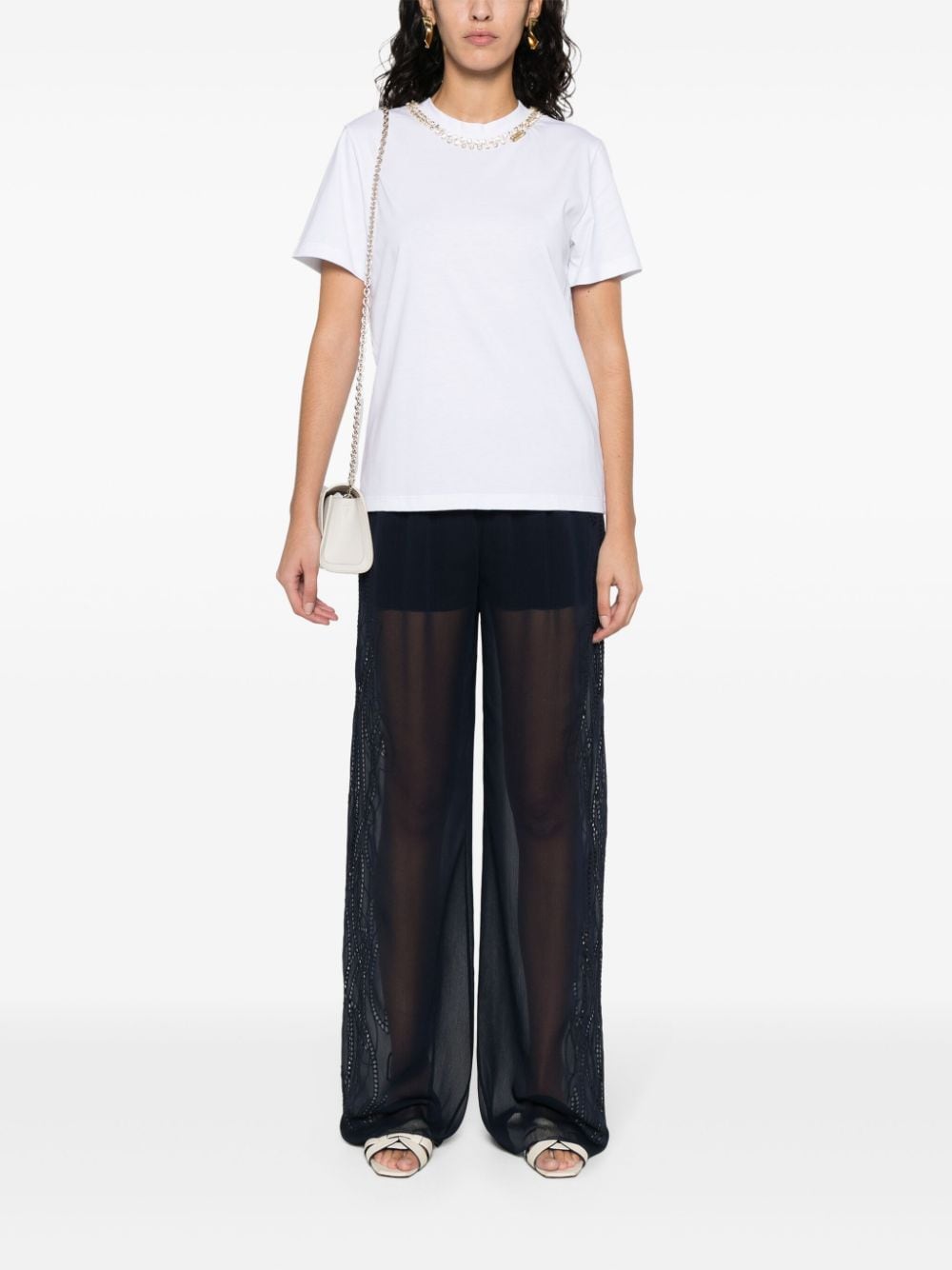 ALBERTA FERRETTI Alberta Ferretti Crystal-Embellished T-Shirt