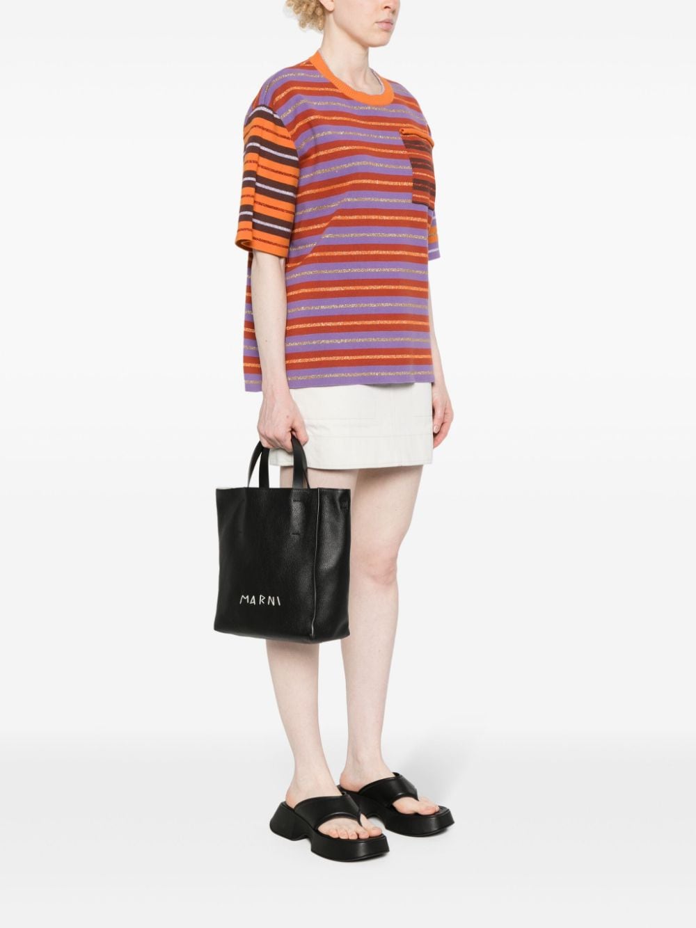MARNI Marni Logo-Embroidered Tote Bag