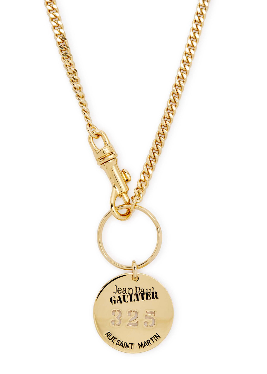 Jean Paul Gaultier 325 Logo Chain Necklace In Gold - 42% Off