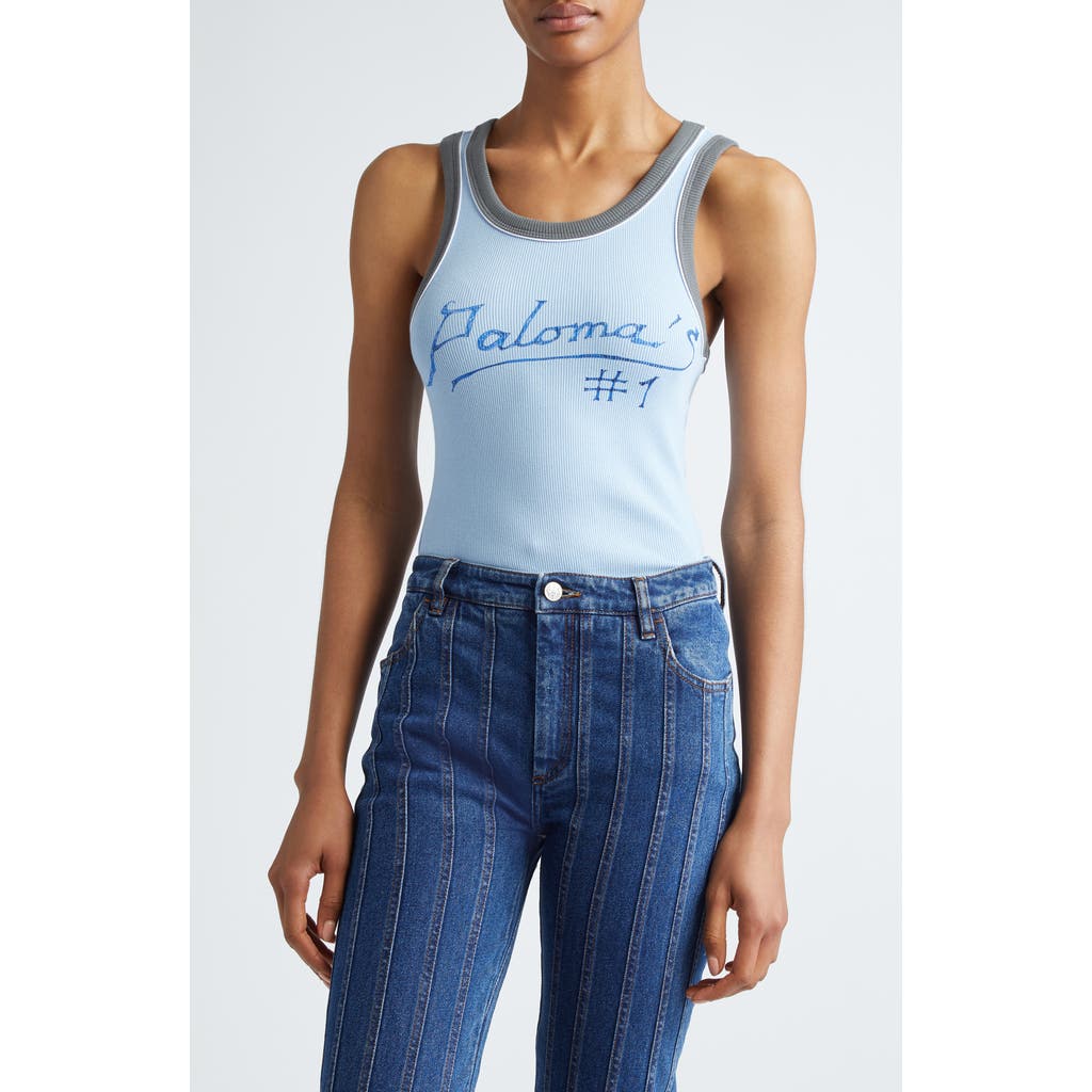Paloma Wool Graphic Tank In Blue - 40% Off | Editorialist