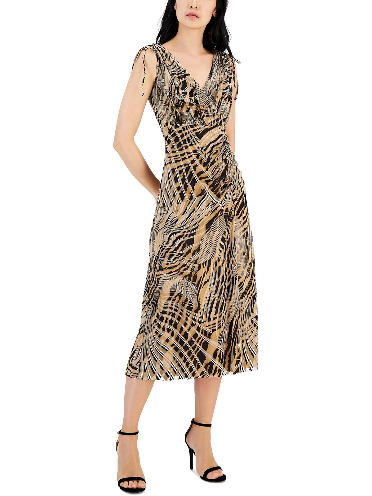 Anne Klein Printed Ruched Fit & Flare Dress In Multi - 81% Off |  Editorialist