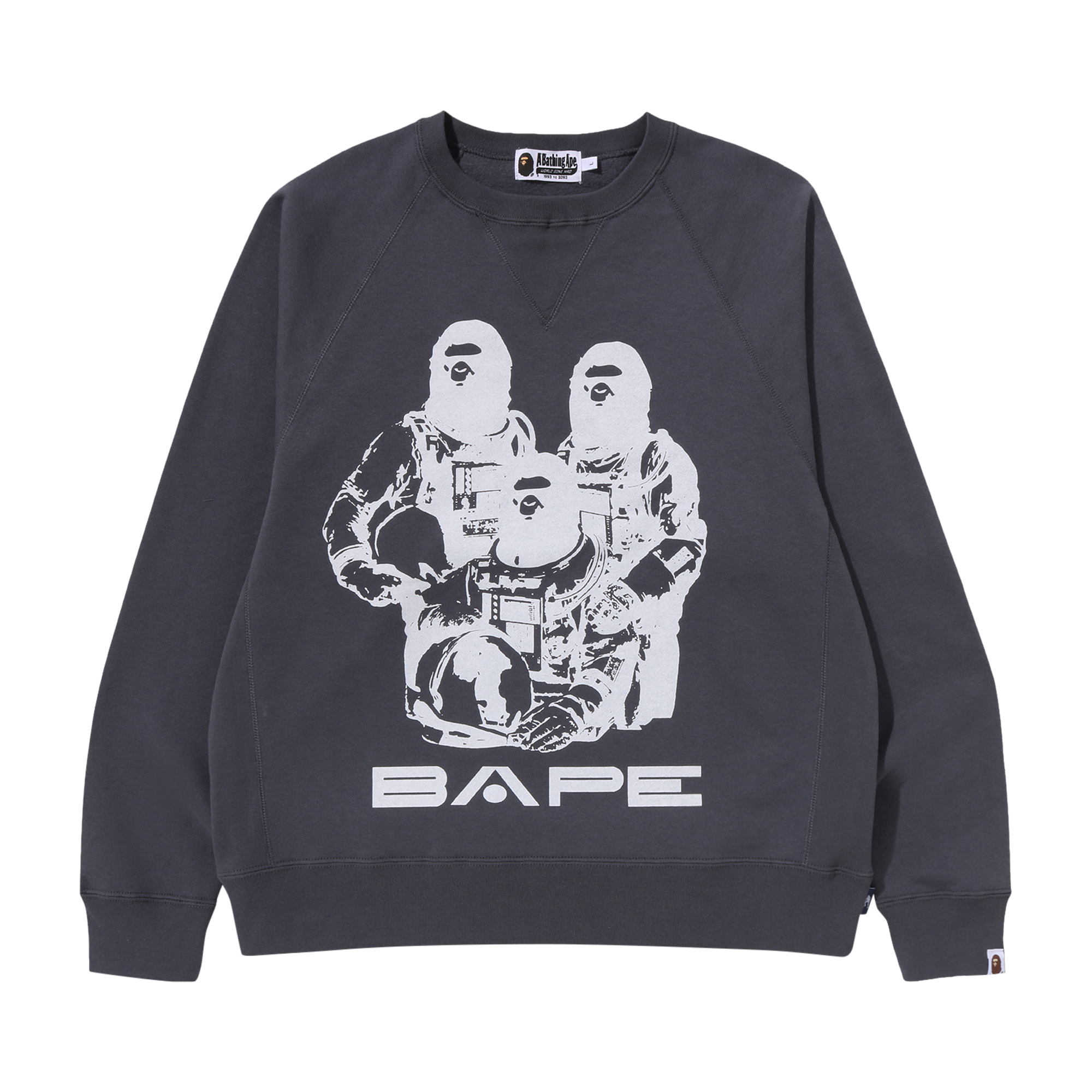 A Bathing Ape Relaxed Fit Space System Crewneck Sweatshirt 