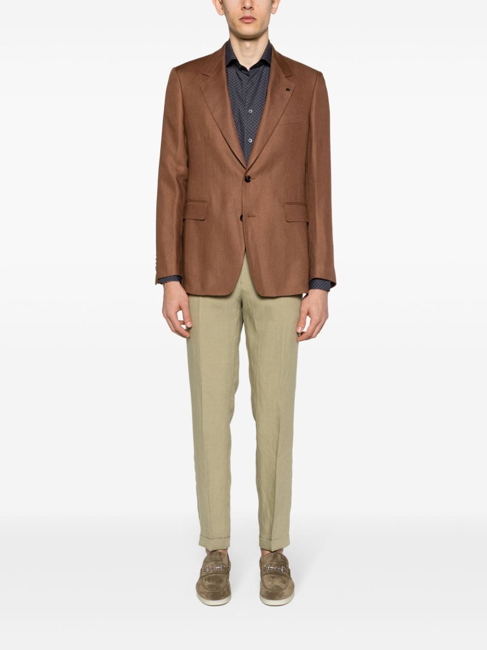 PAUL SMITH Linen Tapered Trousers