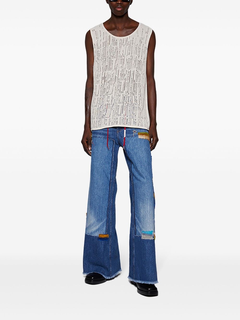 MARNI Marni logo-patch cotton jeans