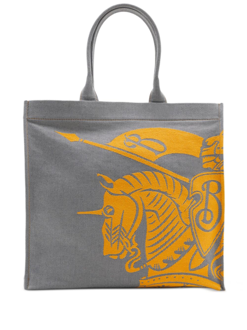 Burberry Equestrian Knight Motif Canvas Tote - Grey | Editorialist