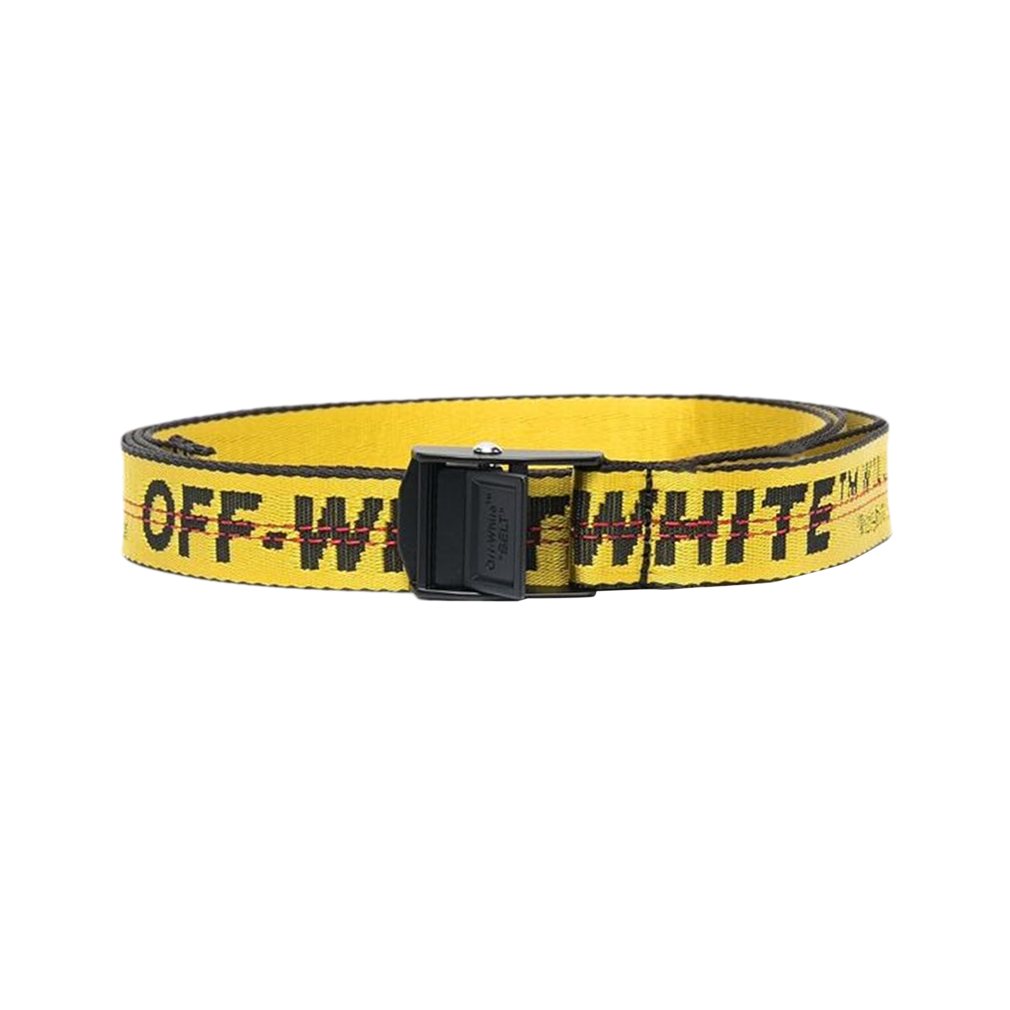 Off-White Industrial Belt in Beige with Black Logo Off White Industrial Belt – Get the Label main image 2