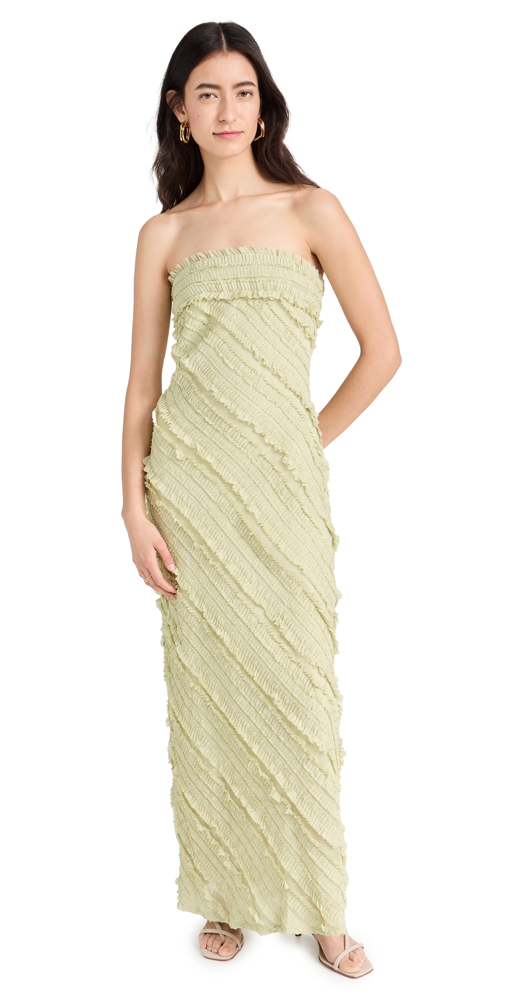 thin strap maxi dress Sleeveless Spaghetti Strap Casual Long Dress Black / L