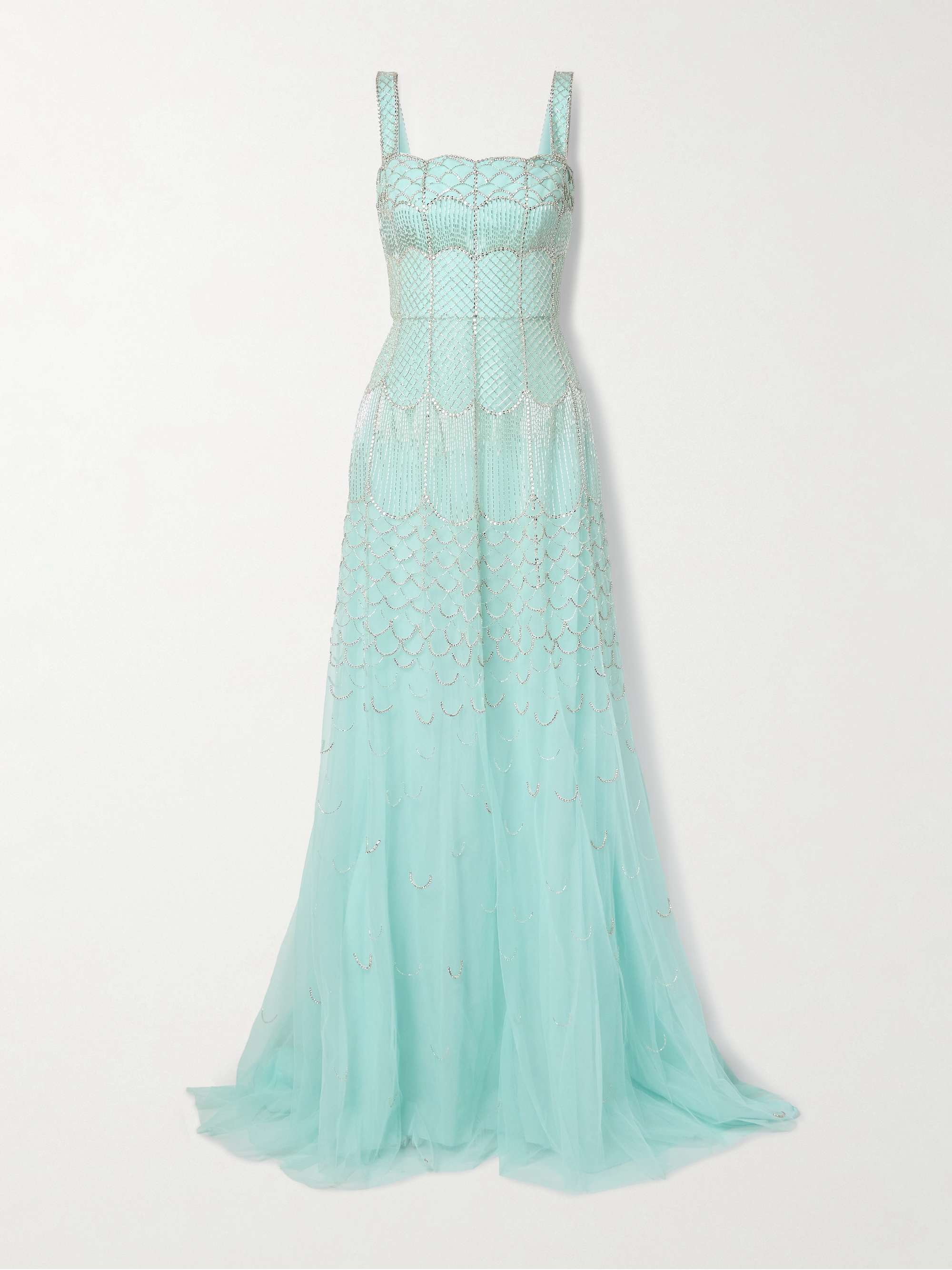 georges hobeika blue dress Beaded Georgette Dress by georges hobeika – Elilhaam main image 0