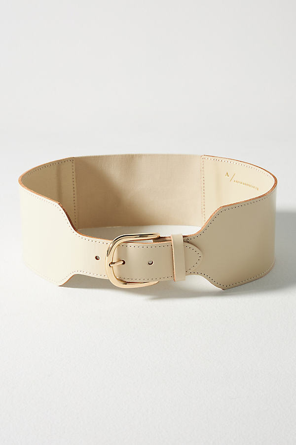 Anthropologie Tabitha Leather Corset Belt In Beige - 44% Off  display picture 2