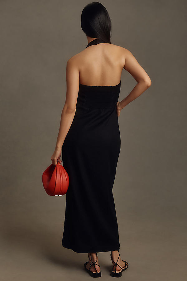 by anthropologie halter v-neck fit & flare midi dress By Anthropologie Halter V-Neck Fit & Flare Midi Dress