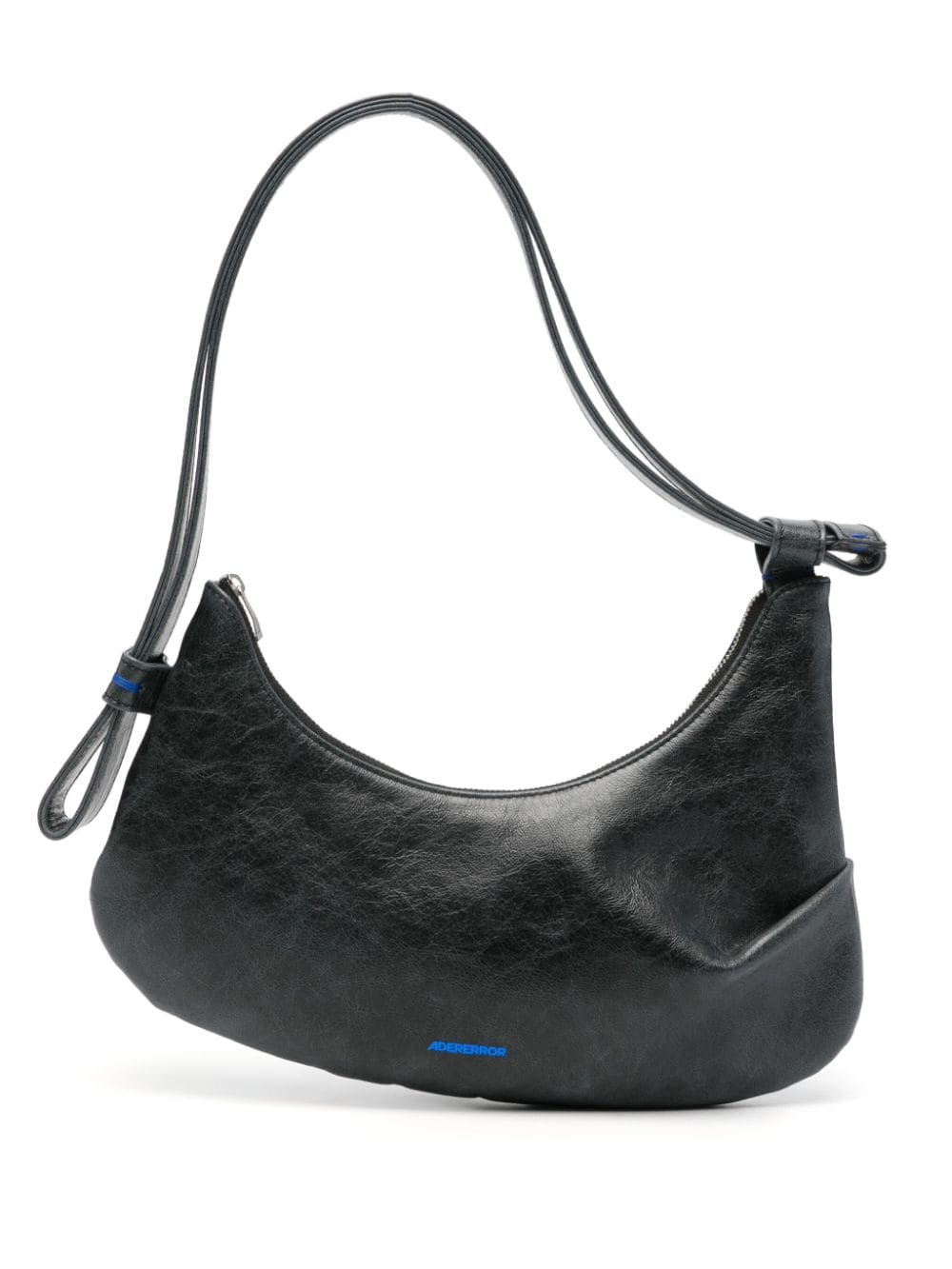 Ader Error Asymmetric Leather Shoulder Bag In Black - 29
