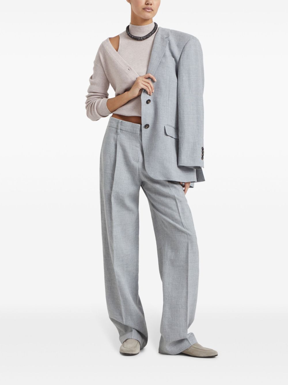 BRUNELLO CUCINELLI Pleated Wide-Leg Trousers