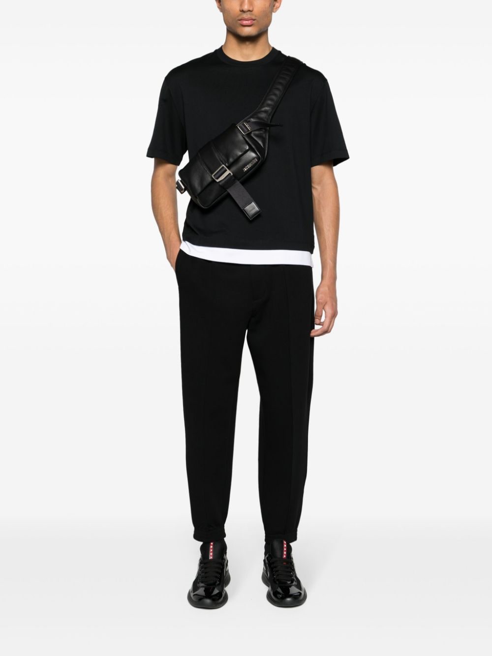 NEIL BARRETT layered cotton t-shirt