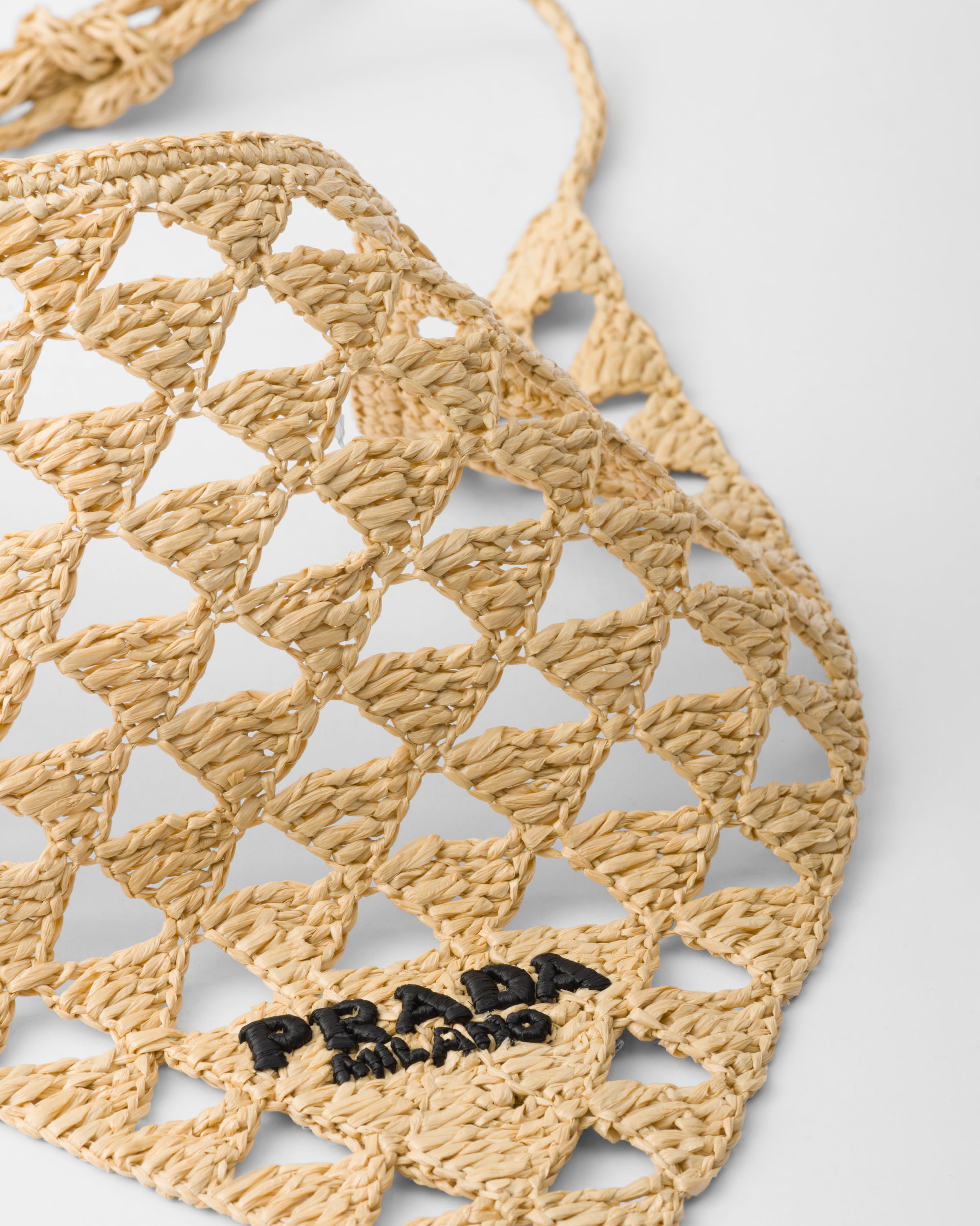 Prada Crochet Bandana - Tan/Black | Editorialist display picture 1