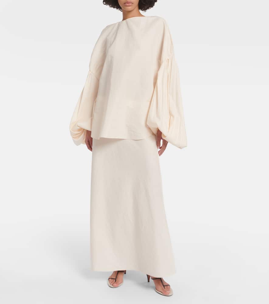 KHAITE Khaite Quico Silk and Cotton Organza Top