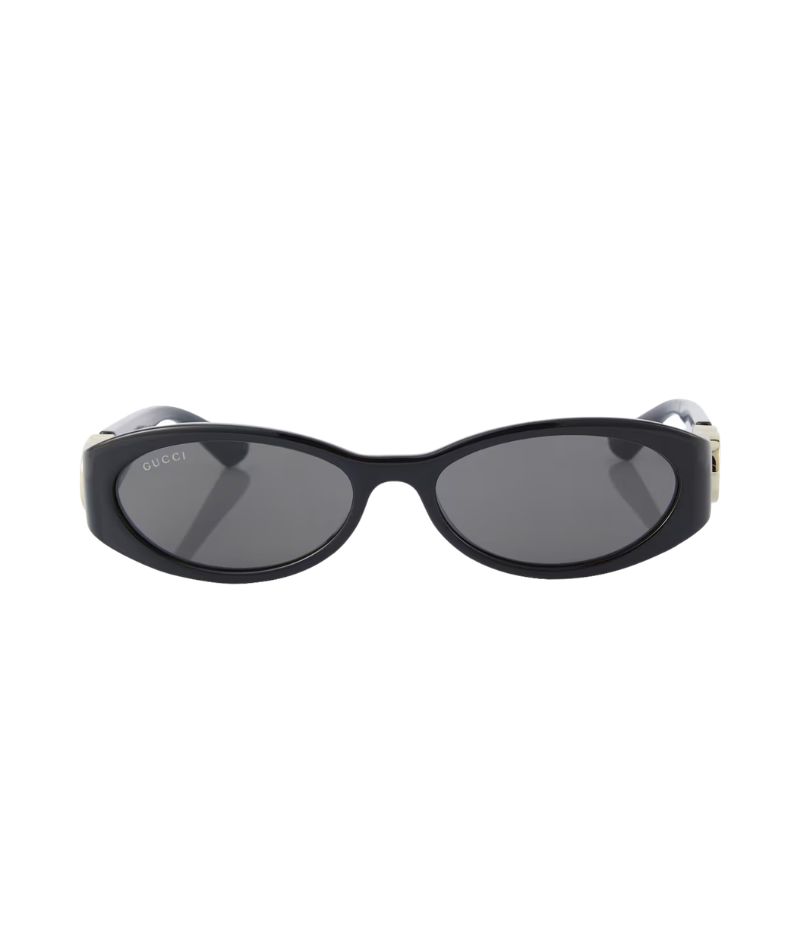 Gucci Interlocking G Oval Sunglasses - Black | Editorialist