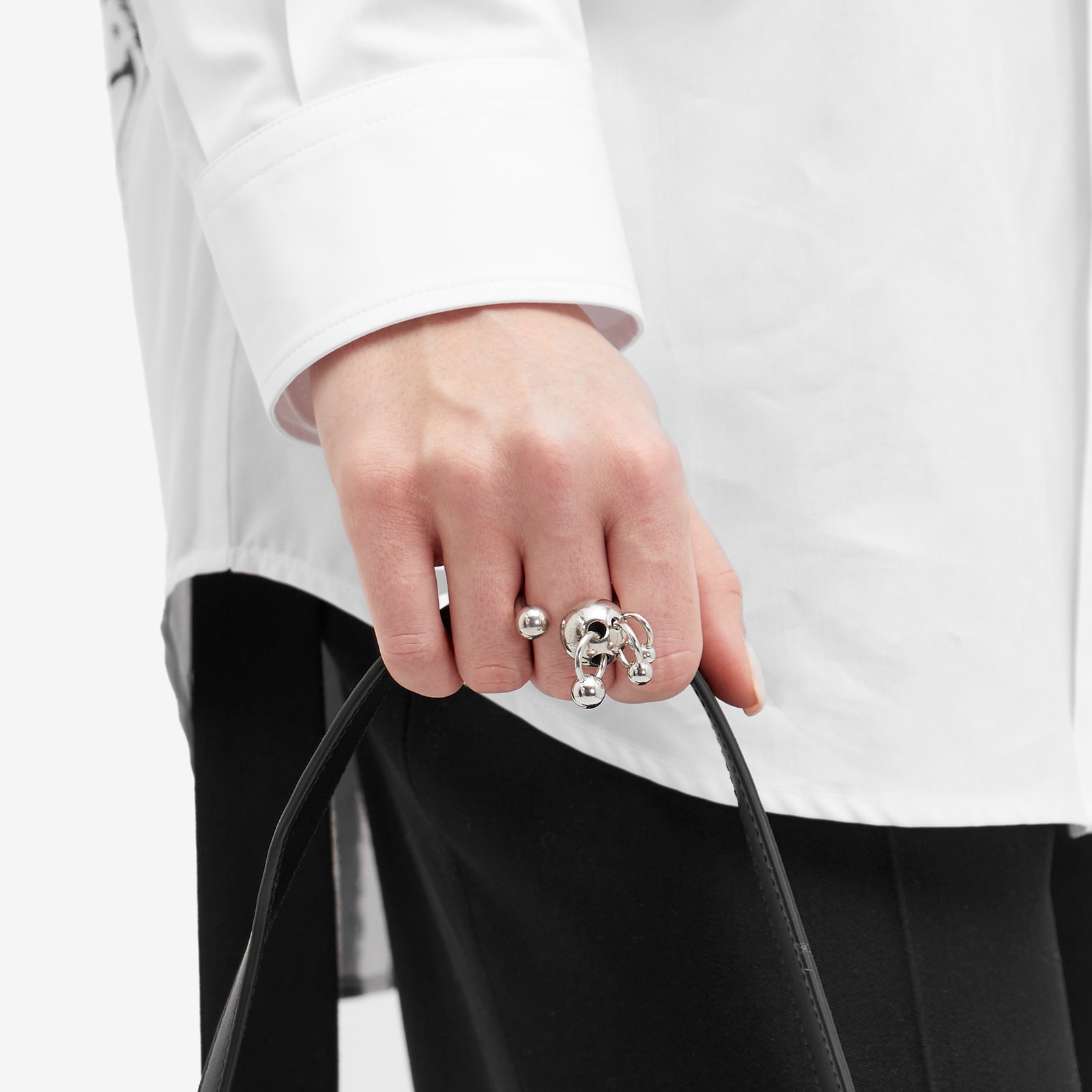 Jean Paul Gaultier Piercing Ring In Silver - 45% Off | Editorialist
