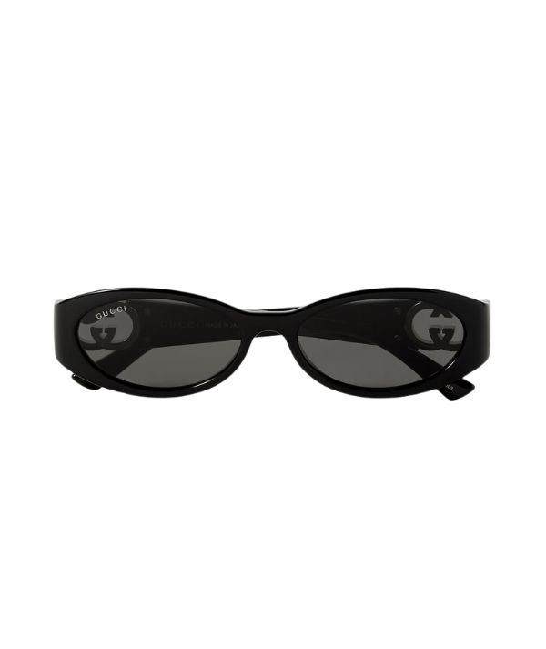 Gucci Oval-Frame Sunglasses - Black | Editorialist