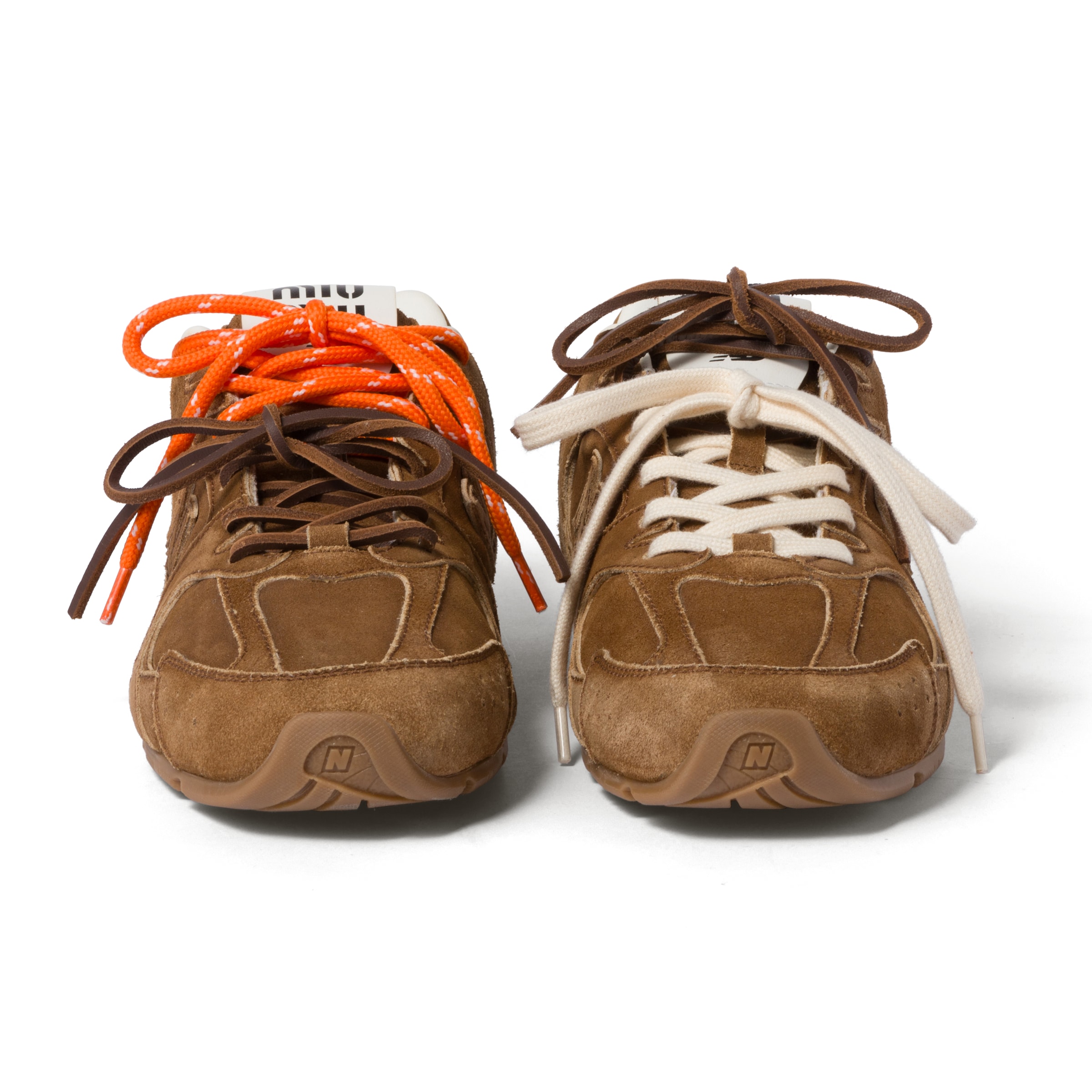 Miu Miu New Balance X 530 Sl Suede Sneakers - Cinnamon | Editorialist