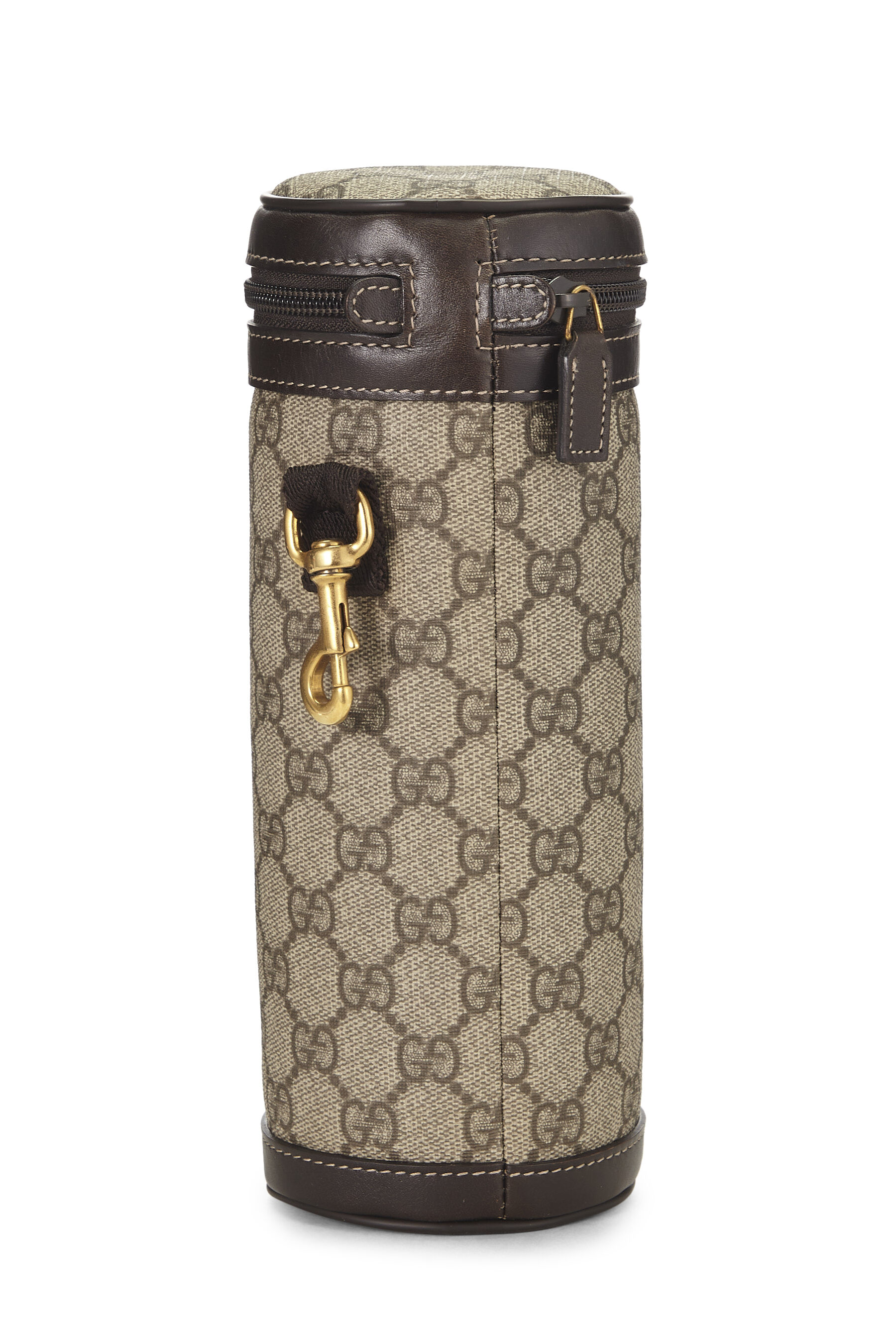 Gucci Original Gg Supreme Canvas Bottle Holder - Brown | Editorialist